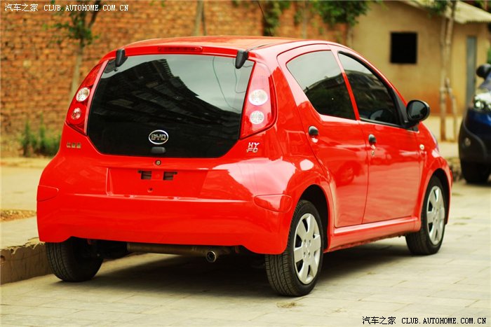 【图】大山中的小红，有路就有F0（改轮毂，贴画）_比亚迪F0论坛_汽车之家论坛